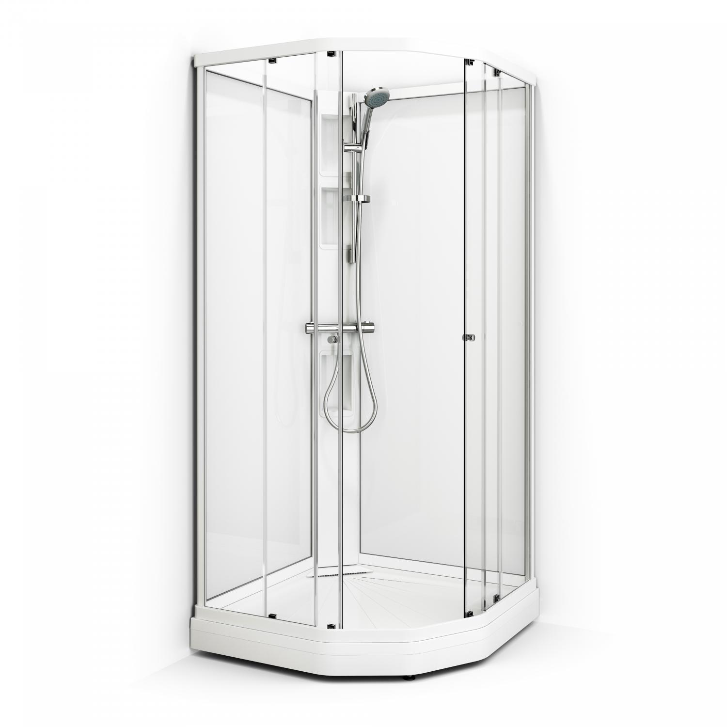 MACRO FLOW SEMI 91x91 HVIT | Tempe VVS