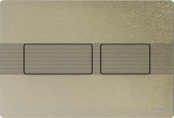 TECE solid WC betjeningsplate børstet nikkel med linjær struktur ...