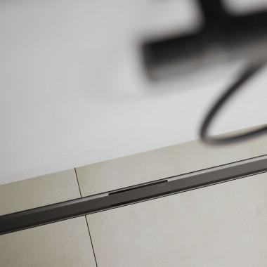 GEBERIT CLEANLINE 80 SLUKRENNE 300-1300 MM SORT KROM BØRSTET | Tempe VVS