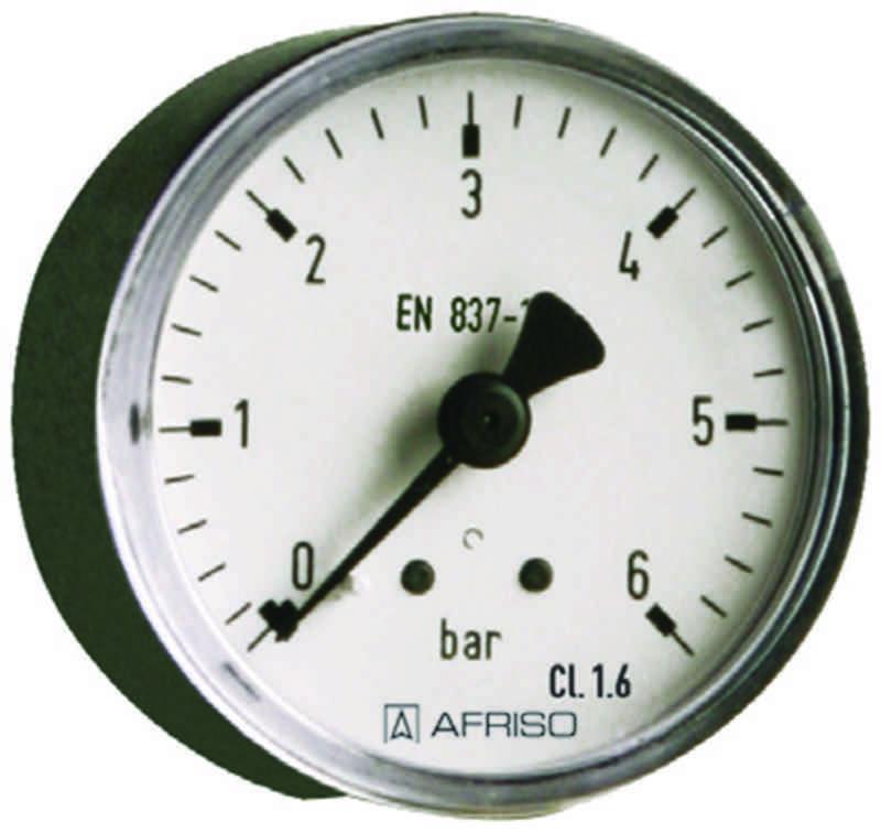 Manometer 1/4" , anslutning bak | Tempe VVS